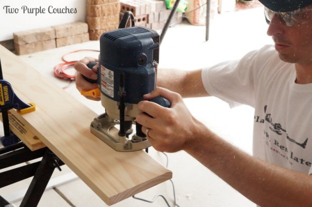 How To: Replace an Interior Window Sill - two purple couches