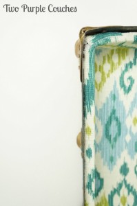 No Sew Fabric Lining for a Vintage Trunk