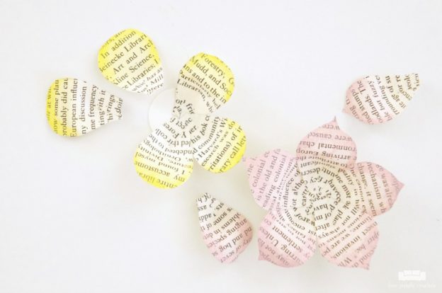 Book Page Flowers - Create with Me DIY Challenge - two purple couches